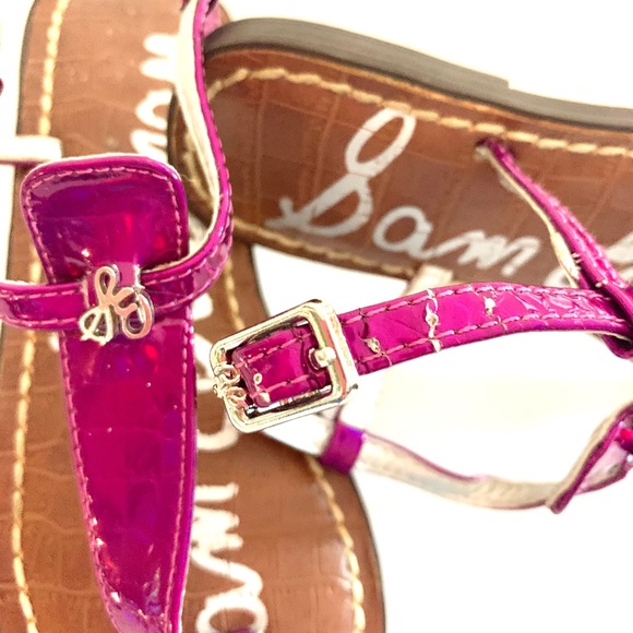 Sam Edelman | Shoes | Sam Edelman Girls Purple Sandals With Charm3 ...